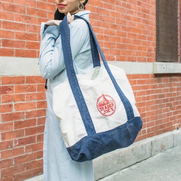 Trader Joe’s | Bags | Trader Joes Reusable Large Cotton Tote Nwt | Poshmark